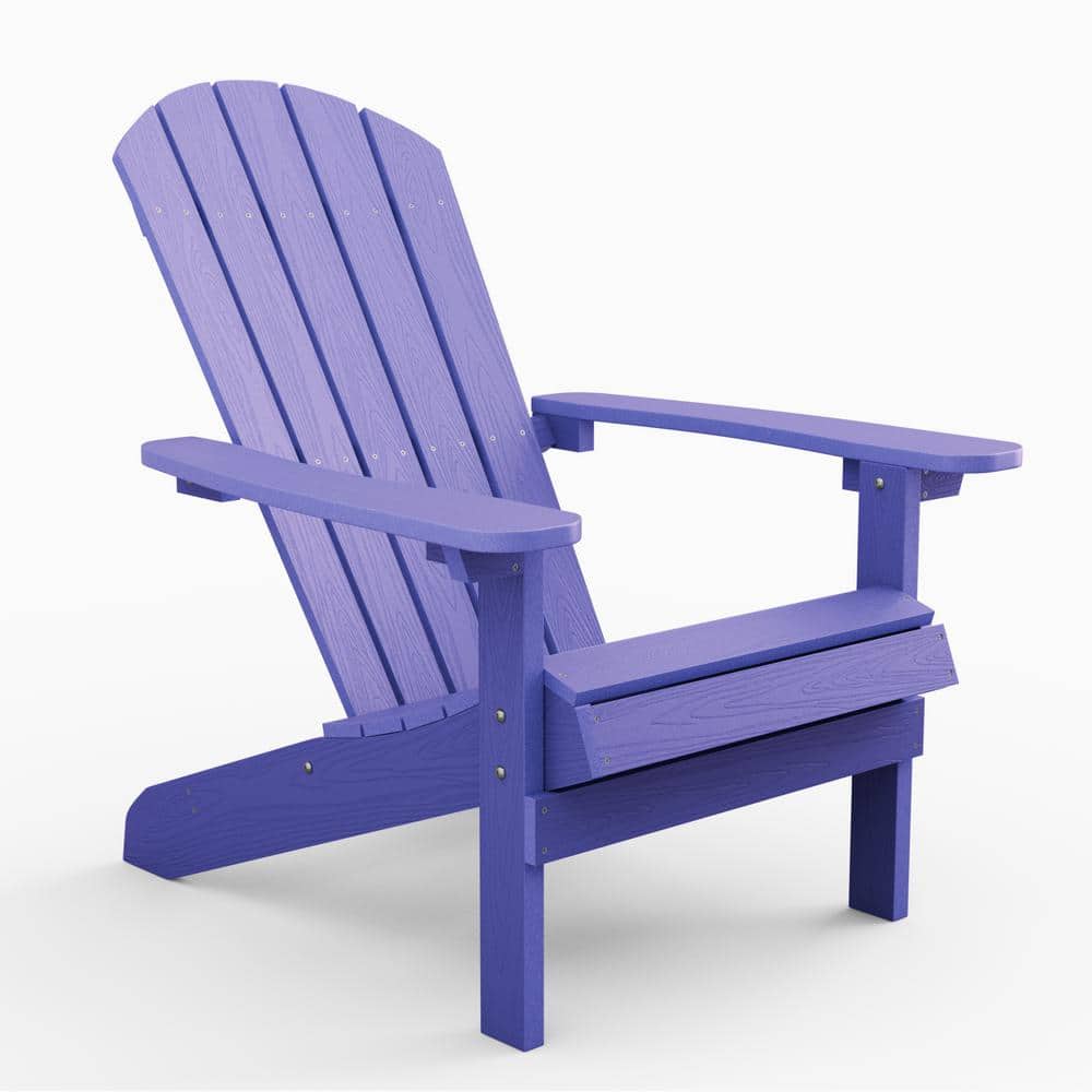 Mximu Classic Purple Plastic Outdoor Patio Adirondack Chair BS008TD The Home Depot
