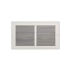 Everbilt 12 in. x 6 in. Steel Return Air Grille in White 71-11206WH ...