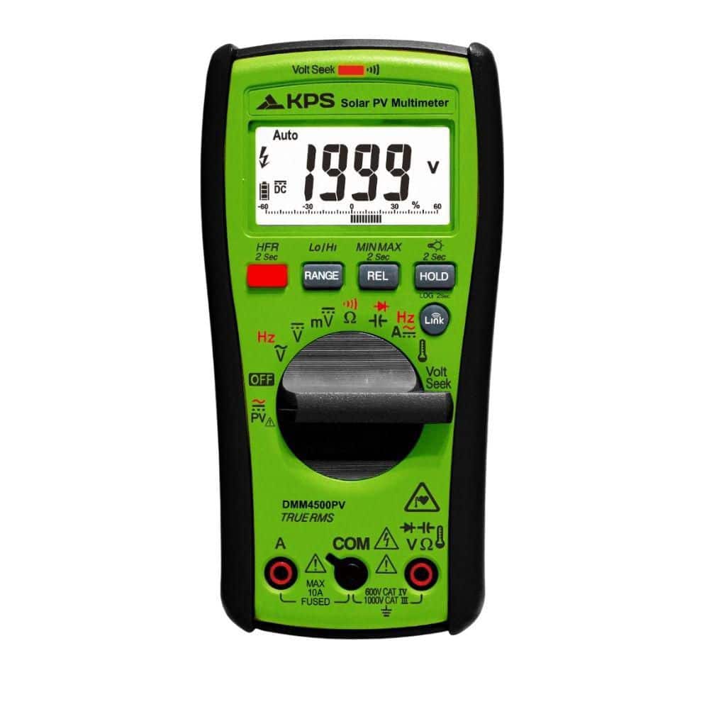 KPS DMM4500PV TRMS Multimeter-1500V DC Rated for Solar Applications ...