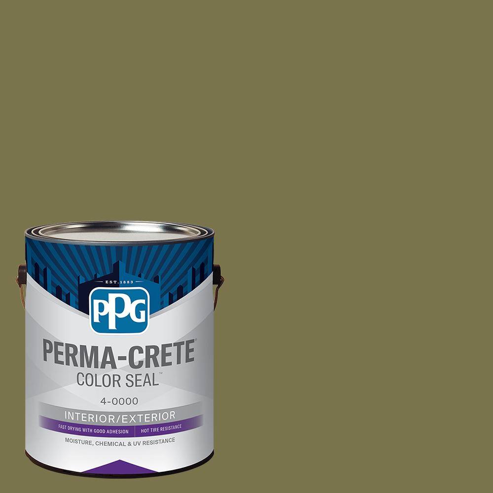 Perma-Crete Color Seal 1 gal. PPG1113-6 Green Briar Satin Interior ...