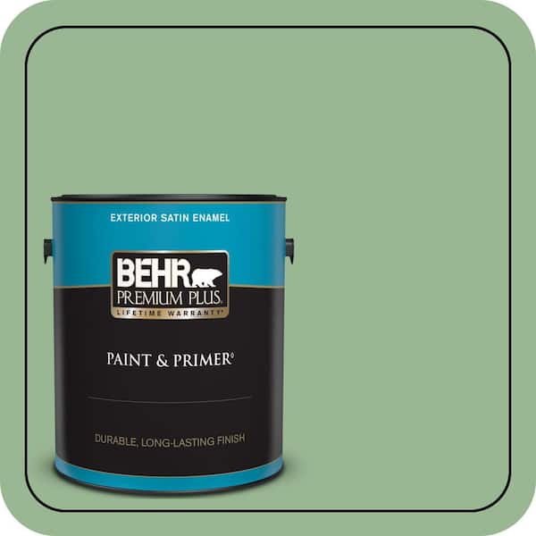 BEHR PREMIUM PLUS 1 gal. #M400-4 Brookview Satin Enamel Exterior Paint ...