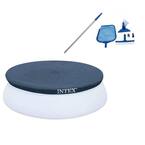 Intex Swimming Pool Maintenance Kit with Vacuum and 10 ft. Swimming Pool Debris Cover 28002E ...