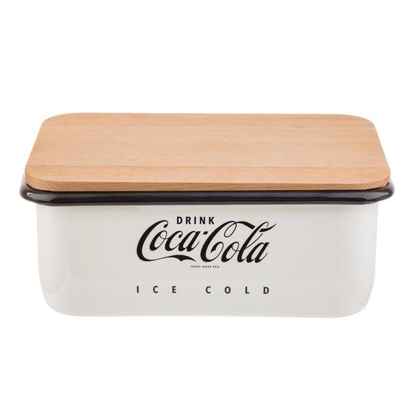 TableCraft Coca-Cola Enamelware Collection Enamel Bread Box with Lid (2 ...