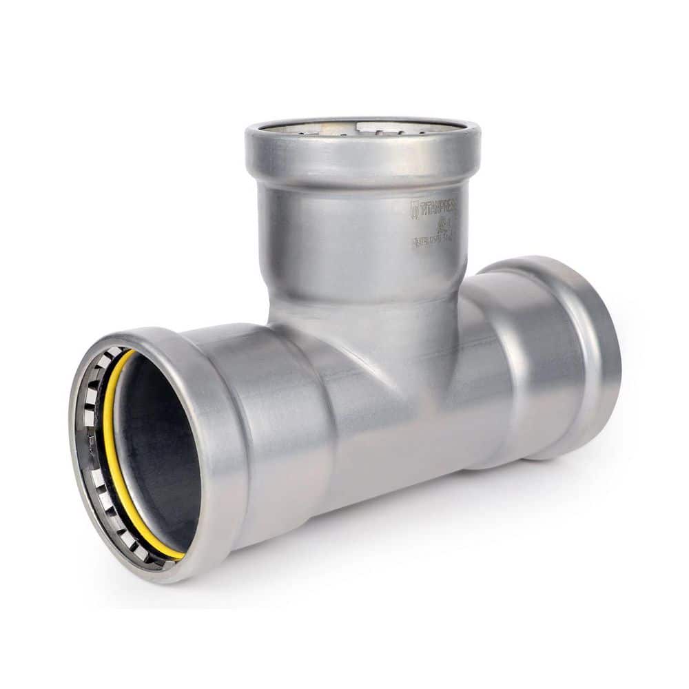 T TITANPRESS 3 in. Carbon Steel Press Tee XL HNBR Gas TPTE0300G - The ...
