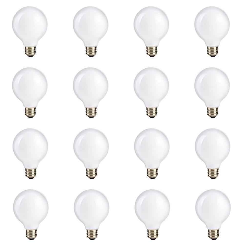 Philips 60-Watt Equivalent G25 Halogen White Globe Light Bulb (12-Pack ...
