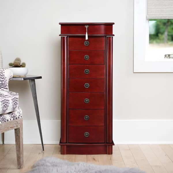 Cherry jewelry armoire store