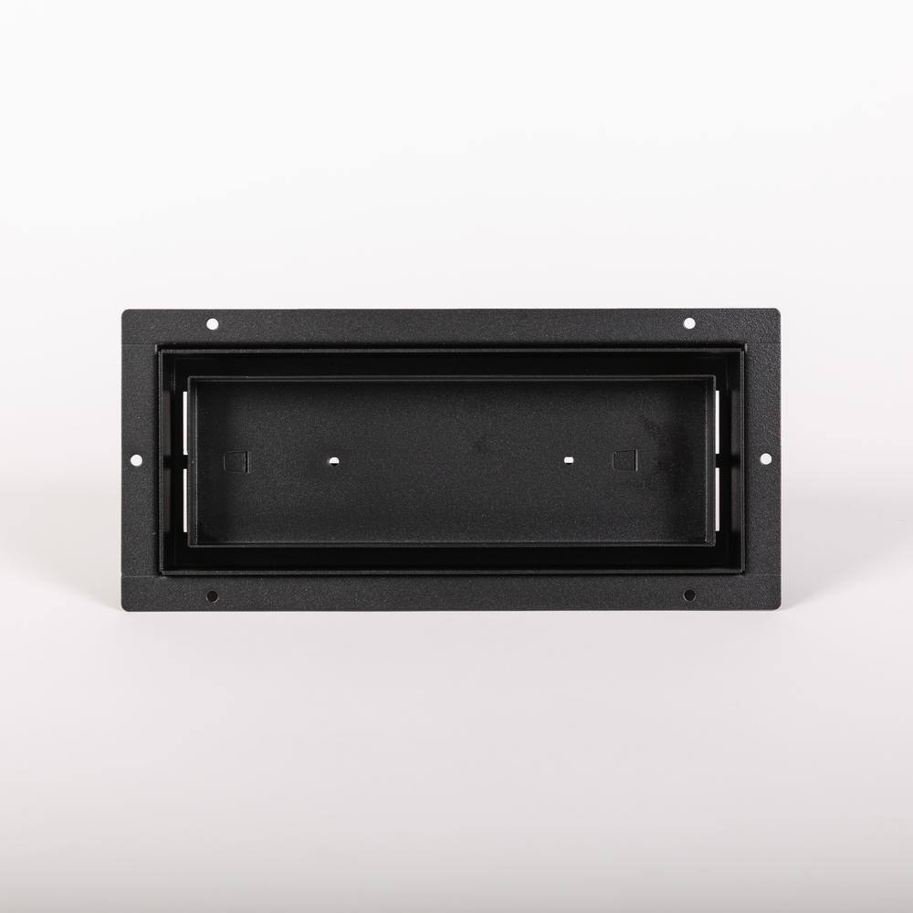 FITTES Flush Floor Vent [Luxe] 4 x 12 - Black FLUSH4X12BLK - The Home Depot