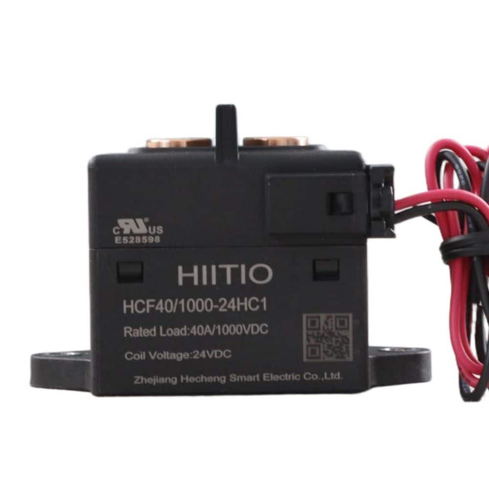 HIITIO 40 Amp 1000VDC Ceramic High Voltage DC Contactor, SPST-NO Relay ...