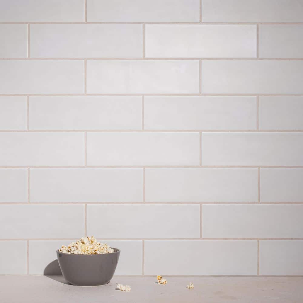 CRUZ BAY STUDIO Bedouin 3.5 in. x 12 in. Light Grey Matte Ceramic ...