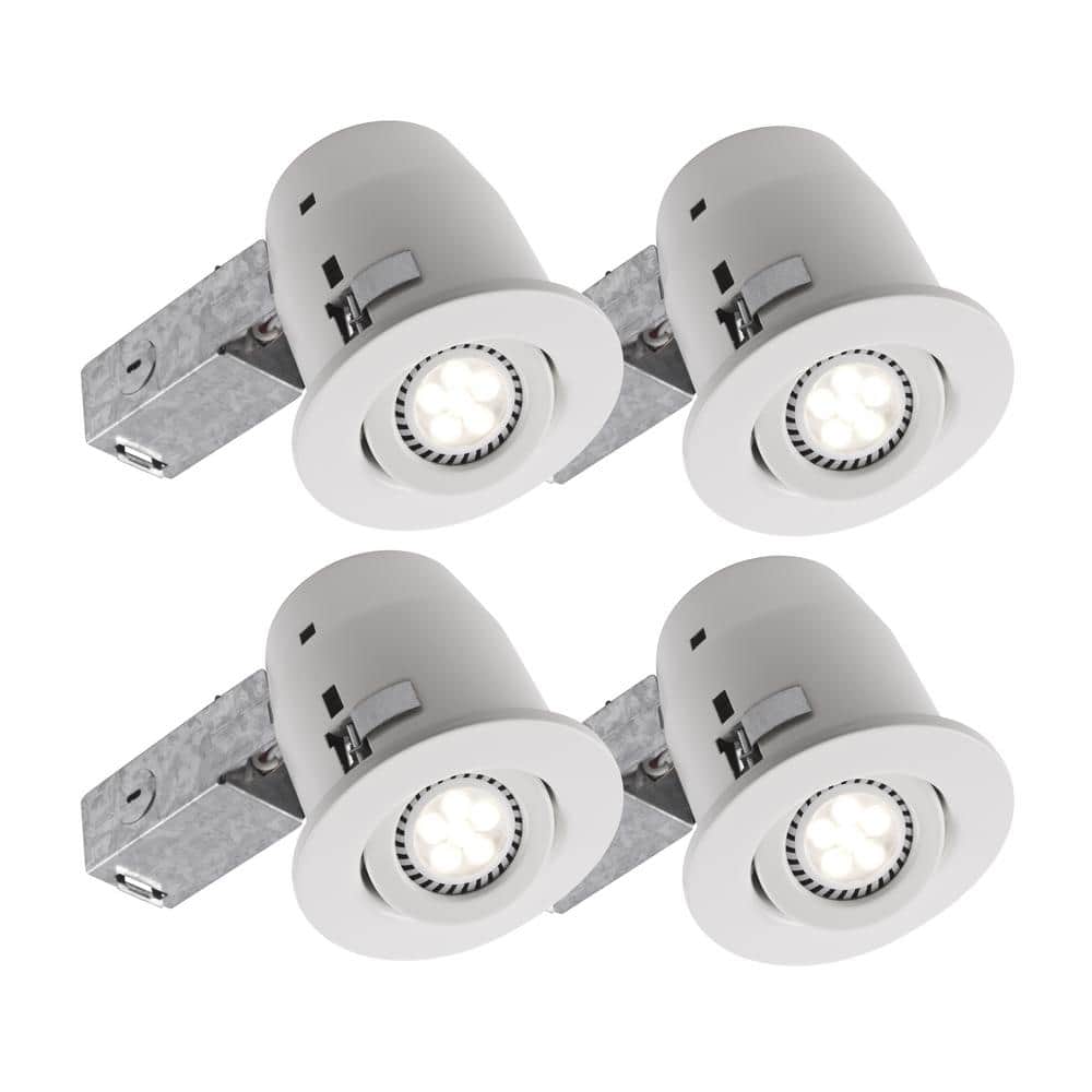 BAZZ 3.85 in. White Recessed LED Lighting Fixture (4-Pack) JL114WO4 ...