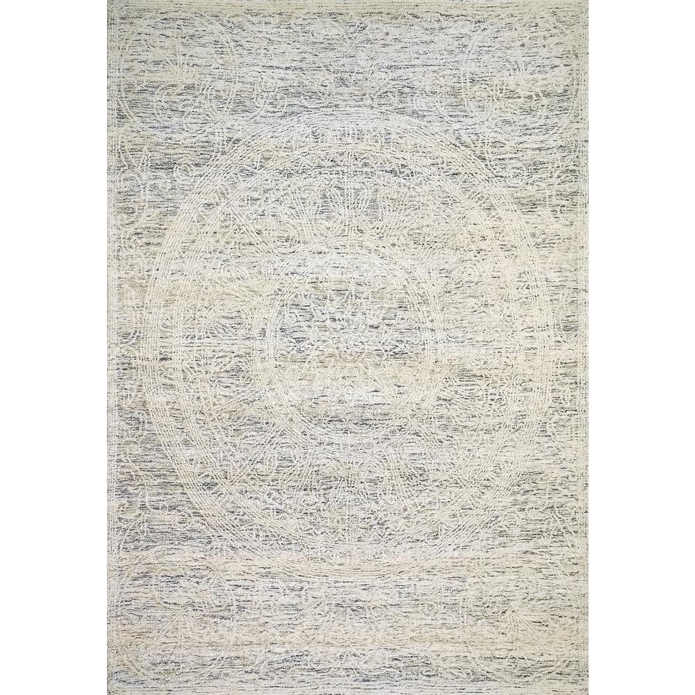 Dynamic Rugs Darcy Ivory/Blue/Gold 2 ft. x 4 ft. Medallion Area Rug ...