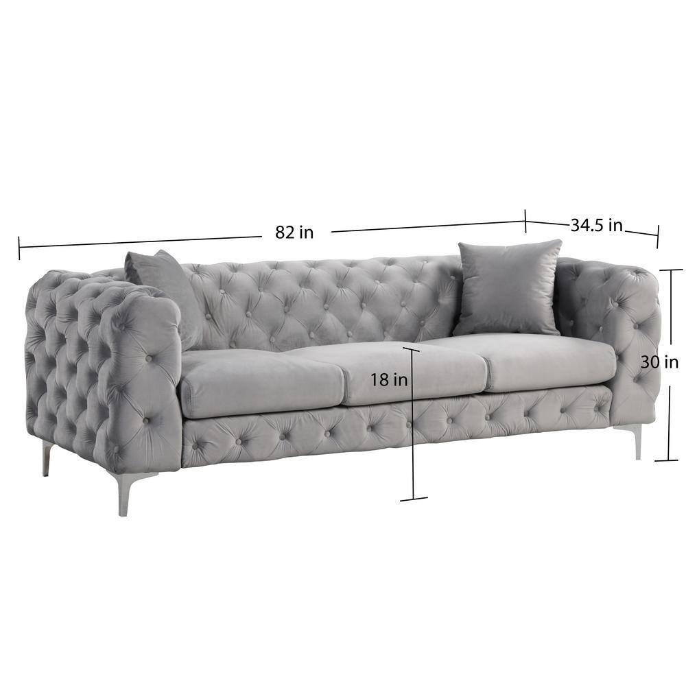 Buy Modern Contemporary 2-Piece of Loveseat and Sofa Set with Deep Button Tufting Dutch Velvet ...