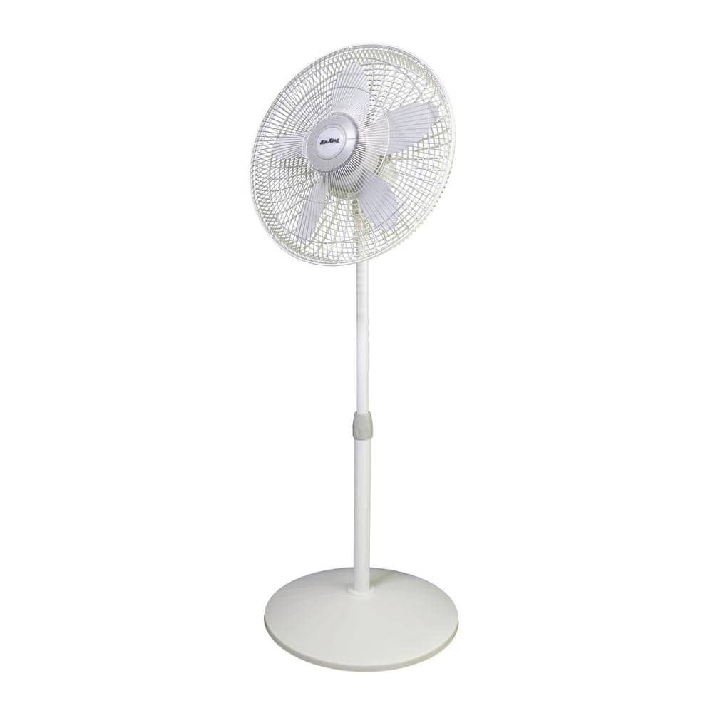 Air King 18 in. 3 Speed Oscillating Pedestal Fan with Adjustable Height ...