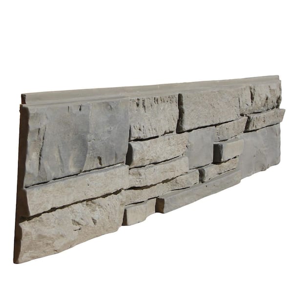 TRITAN BP Summit Faux Stone Panel 48 in x 8 in Glacier-Mist color ...