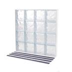 TAFCO WINDOWS 31.625 in. x 21.625 in. NailUp2 Ice Pattern Solid Glass ...