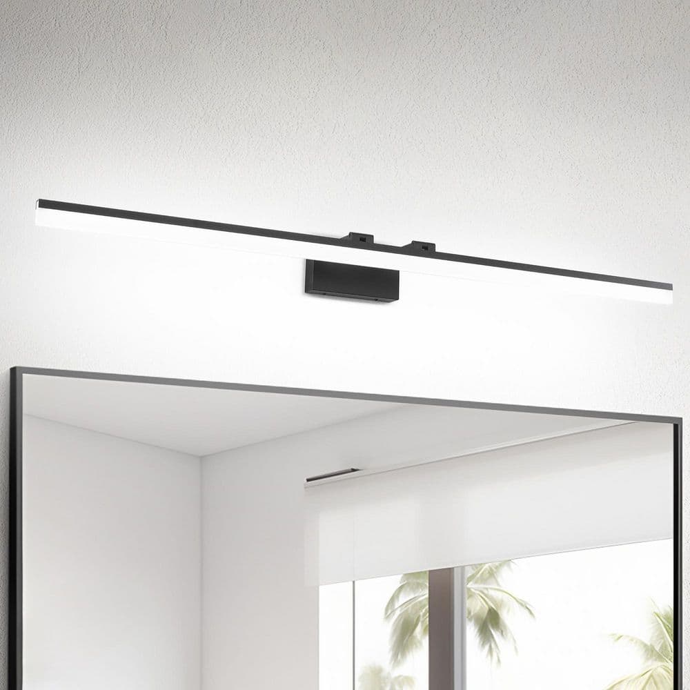 Reviews for JUSHENG 54.72 in. 1-Light Black Bathroom LED Vanity-Light ...