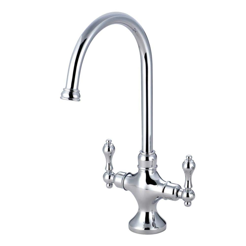 Kingston Brass Vintage 2-Handle Standard Kitchen Faucet in Polished ...