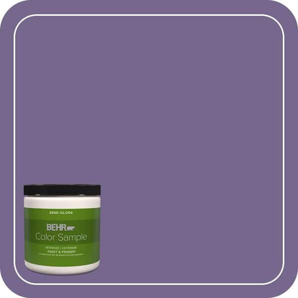 BEHR PREMIUM PLUS 8 oz. #MQ5-41 Violet Vixen Semi-Gloss Interior ...