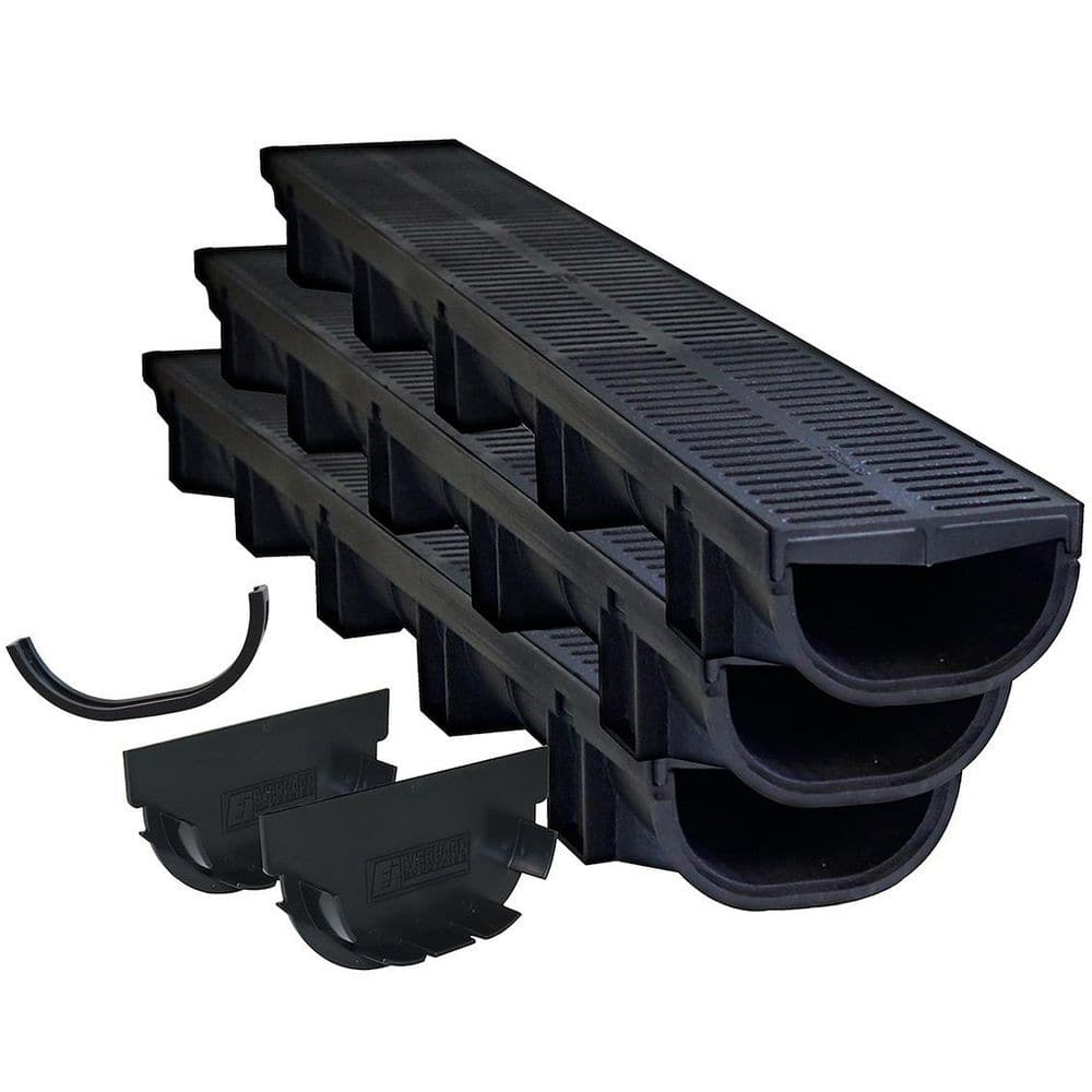 U.S. TRENCH DRAIN Compact Series 5.4 in. W x 3.2 in. D x 39.4 in. L ...