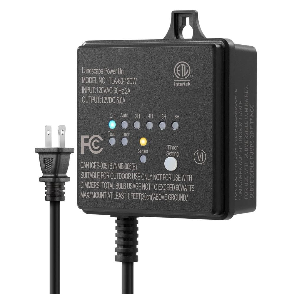 Lukyamzn Outdoor Low Voltage Transformer w/Timer and Photocell Light ...