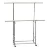 HOUSEHOLD ESSENTIALS Silver Metal Clothes Rack 52 in. W x 62 in. H 3307 ...