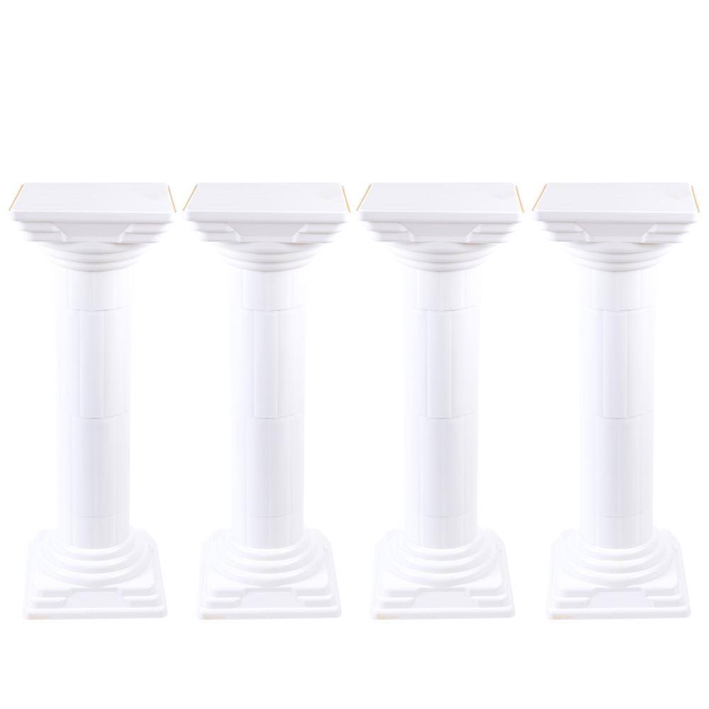 YIYIBYUS White Elegant Wedding Roman Decorative Column Flower Pot Stand ...