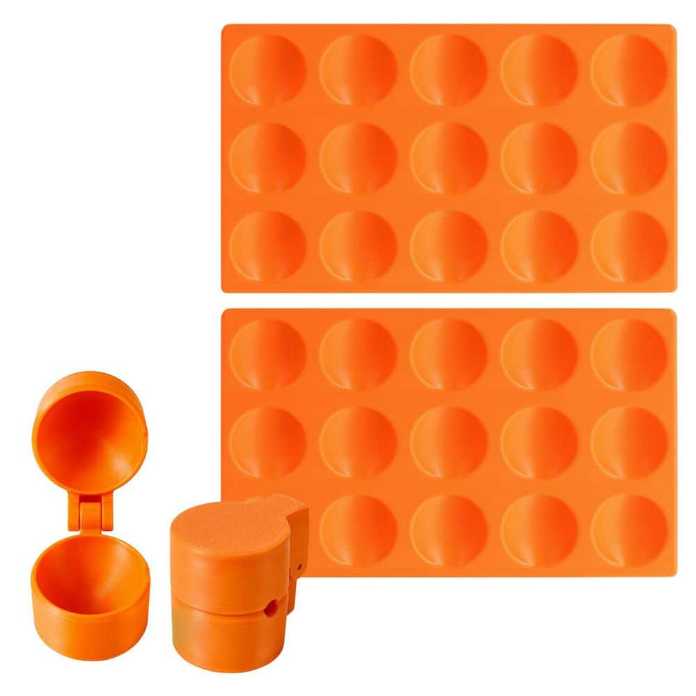 Anqtovp 2-Piece Round Sphere Cake Pop Mold Press with Tray Set, 3D ...