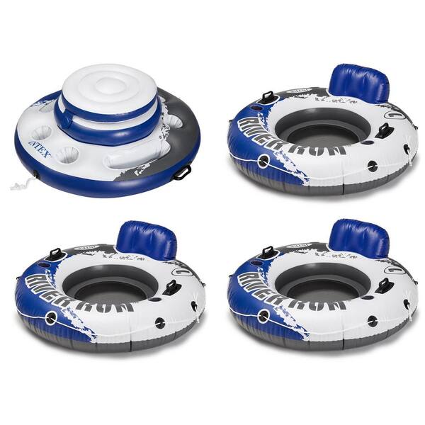 INTEX Multi-Colored Circular Floating Cooler with Inflatable 1-Person ...