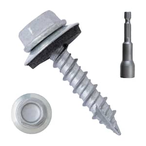 Angel Sar Metal Roofing Screws, 300-Piece #10 x 1 in. Zinc Plated Hex ...
