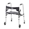 Drive Medical Clever Lite LS 2-Wheel Rollator Walker with Seat and Push ...
