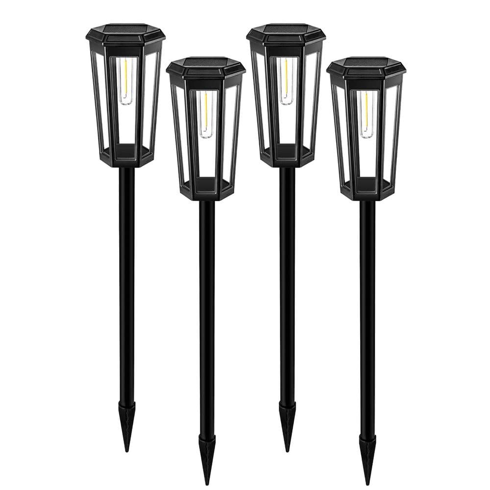 WYZM 20 Lumens Black Integrated LED Weather Resistant Outdoor Solar ...