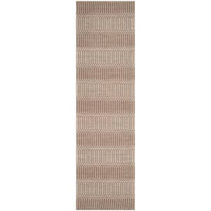 SAFAVIEH Marbella Camel/Gray 2 ft. x 8 ft. Geometric Runner Rug MRB124E ...