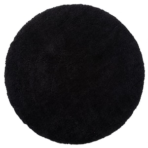 iliebe GHDG Solid Shag Black 5 ft. x 7 ft. Plush Soft Area Rug GHRDGB57 ...
