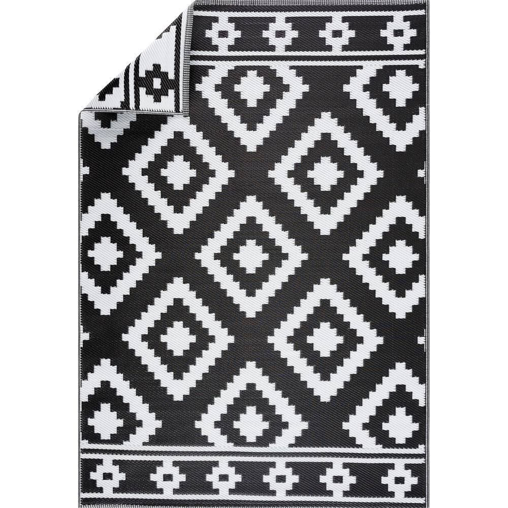 PLAYA RUG Milan Design Black and White 8 ft. x 10 ft. Size 100% Eco ...