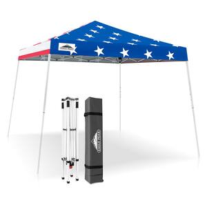 EAGLE PEAK 10 ft. W x 10 ft. D Slant Leg Pop-Up Canopy Tent E64EPT-01 ...