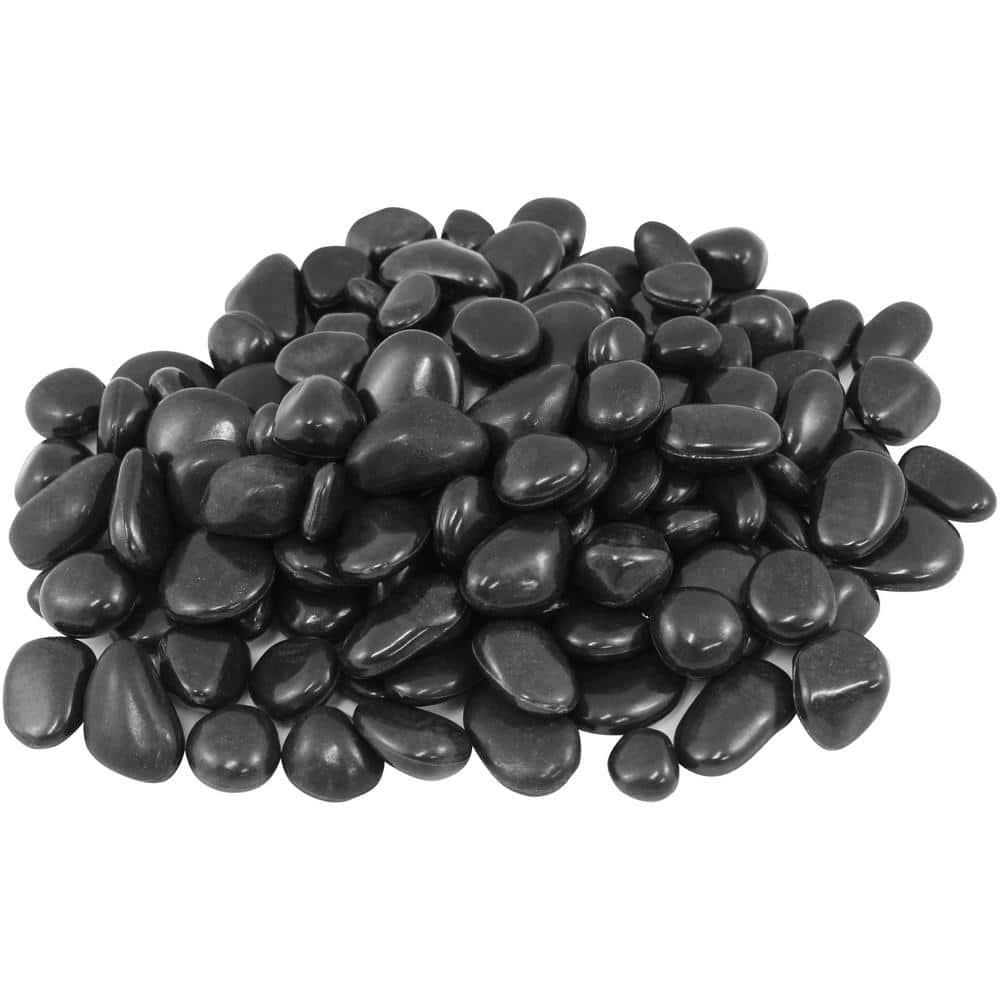 Rain Forest 0.055 cu. ft. 0.5 in. to 1 in. Black Plastic Pebbles RFPPB1 ...