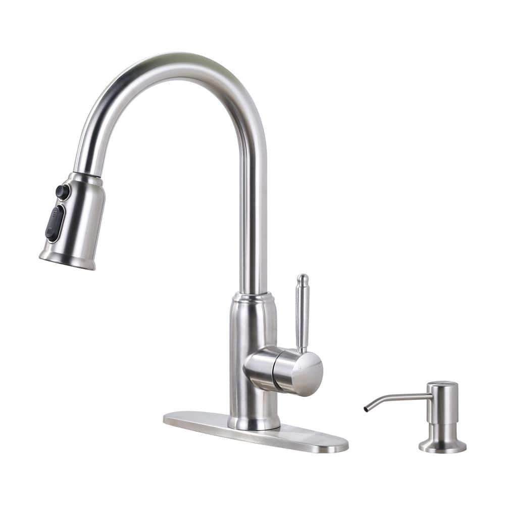 AVITAS Stainless Steel Single Handle Pull Down Sprayer Kitchen Faucet ...
