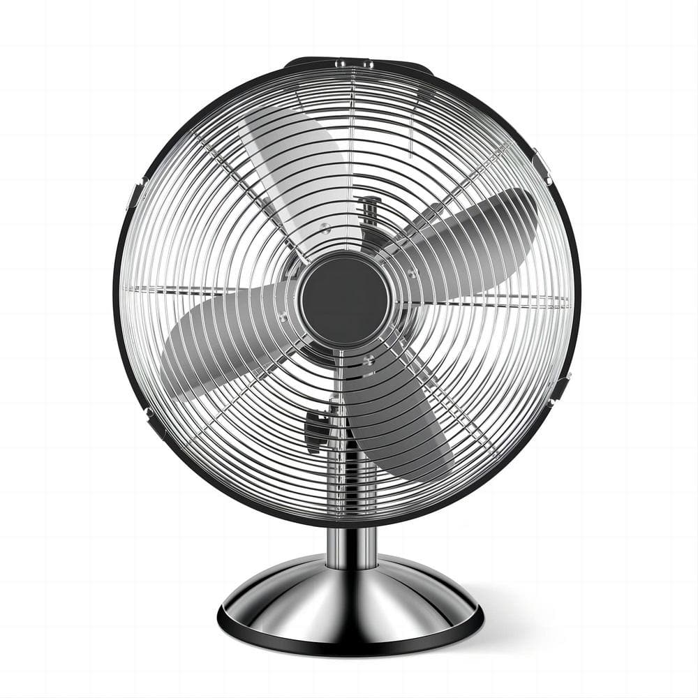 dubbin 12 in. Tower Fan, Heavy Duty Metal 3 Speeds 75-degree Pan ...