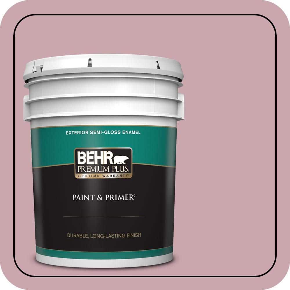 BEHR PREMIUM PLUS 5 gal. #MQ1-04 Dutchess Dawn Semi-Gloss Enamel ...