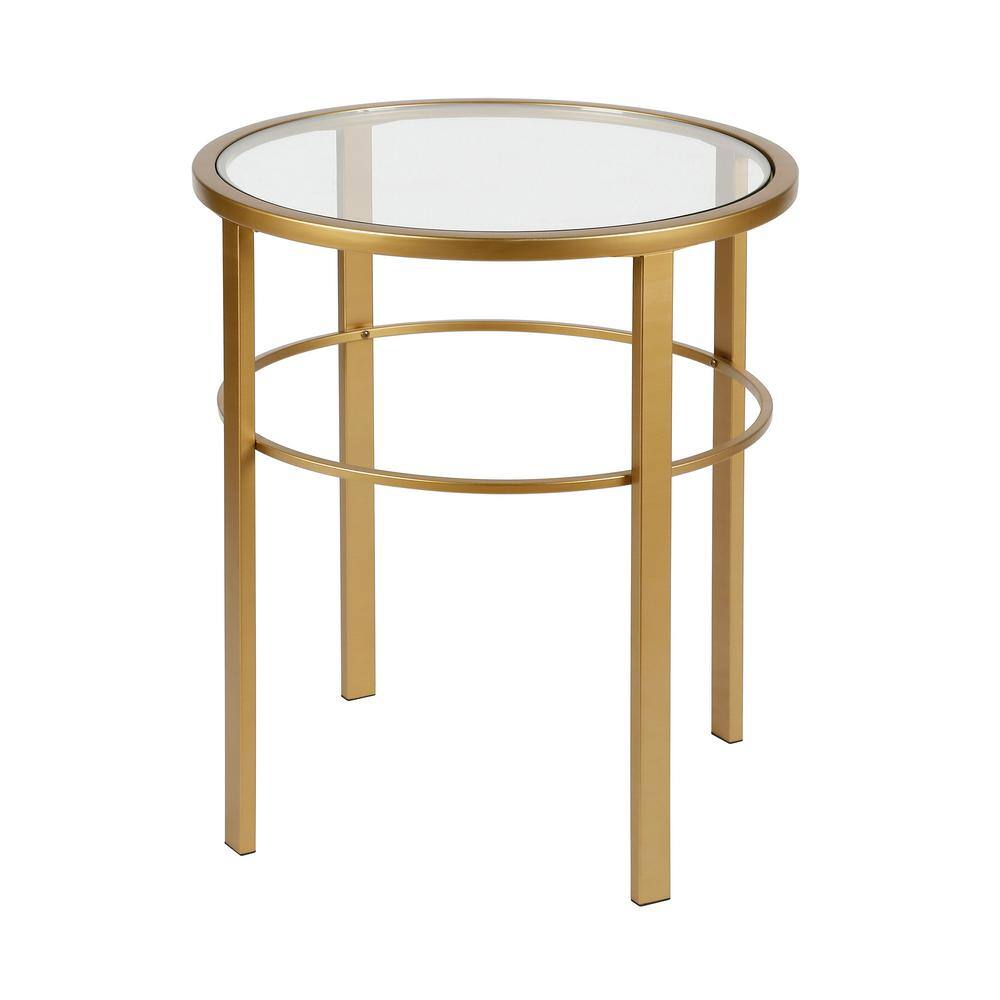 Meyer&Cross Gaia Brass Side Table ST0240 - The Home Depot