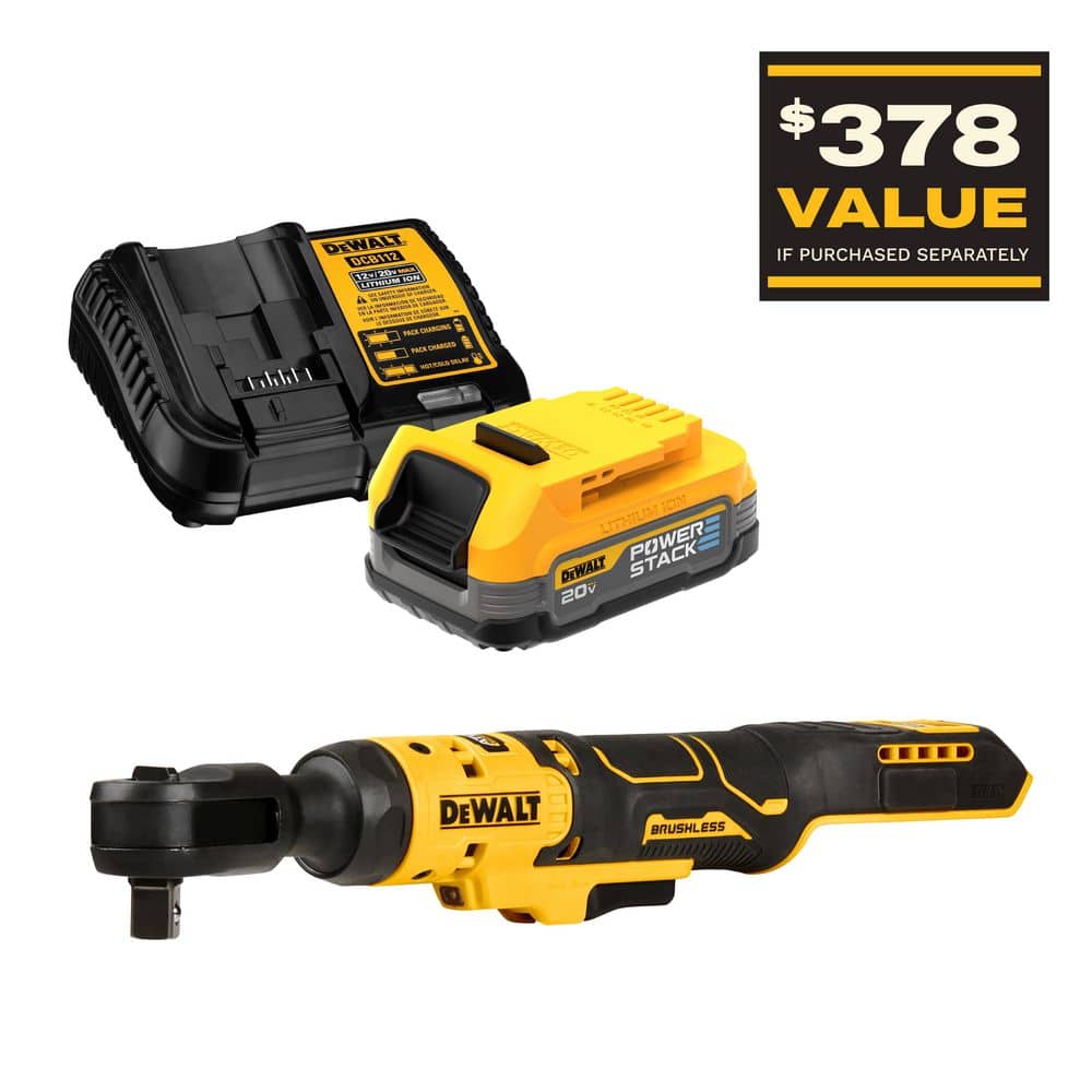 DEWALT ATOMIC 20V MAX Lithium-Ion 1/2 in. Cordless Ratchet with 20V MAX ...