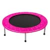 Gymax 38 in. Pink Folding Mini Trampoline Fitness Rebounder with Safety ...