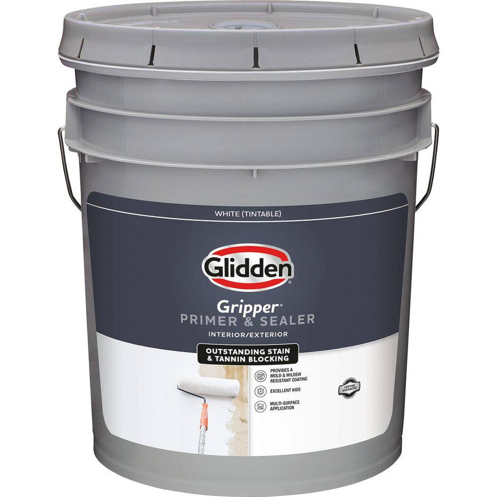 Glidden Gripper Gripper 5 Gal. Water Based White Interior/Exterior ...