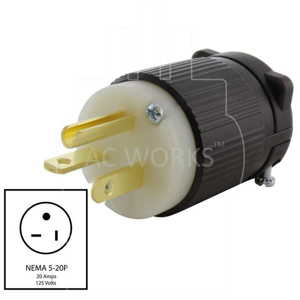 NEMA 5 20P Straight Blade Configuration Pole Wire 20 Amp 56 OFF
