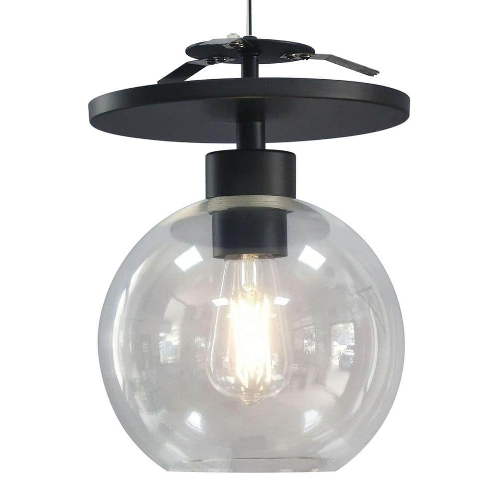 Worth Home Products WHP 6 in. Matte Black Recessed Light Semi-Flush Can ...