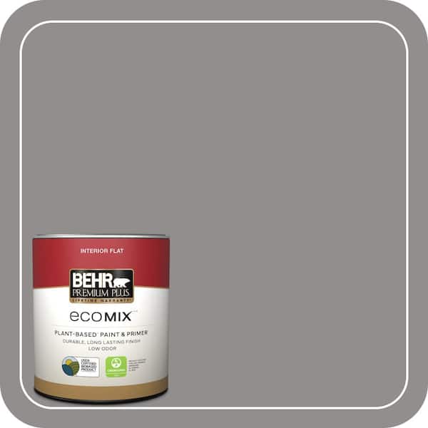 BEHR PREMIUM PLUS 1 qt. #PPU16-14 Plum Smoke Flat EcoMix Plant-Based ...