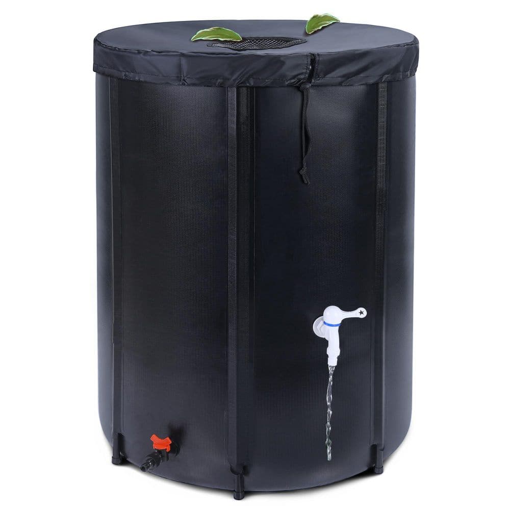 Phewnyzo Portable Large Rain Collection Barrel Water Tank 100 gal ...