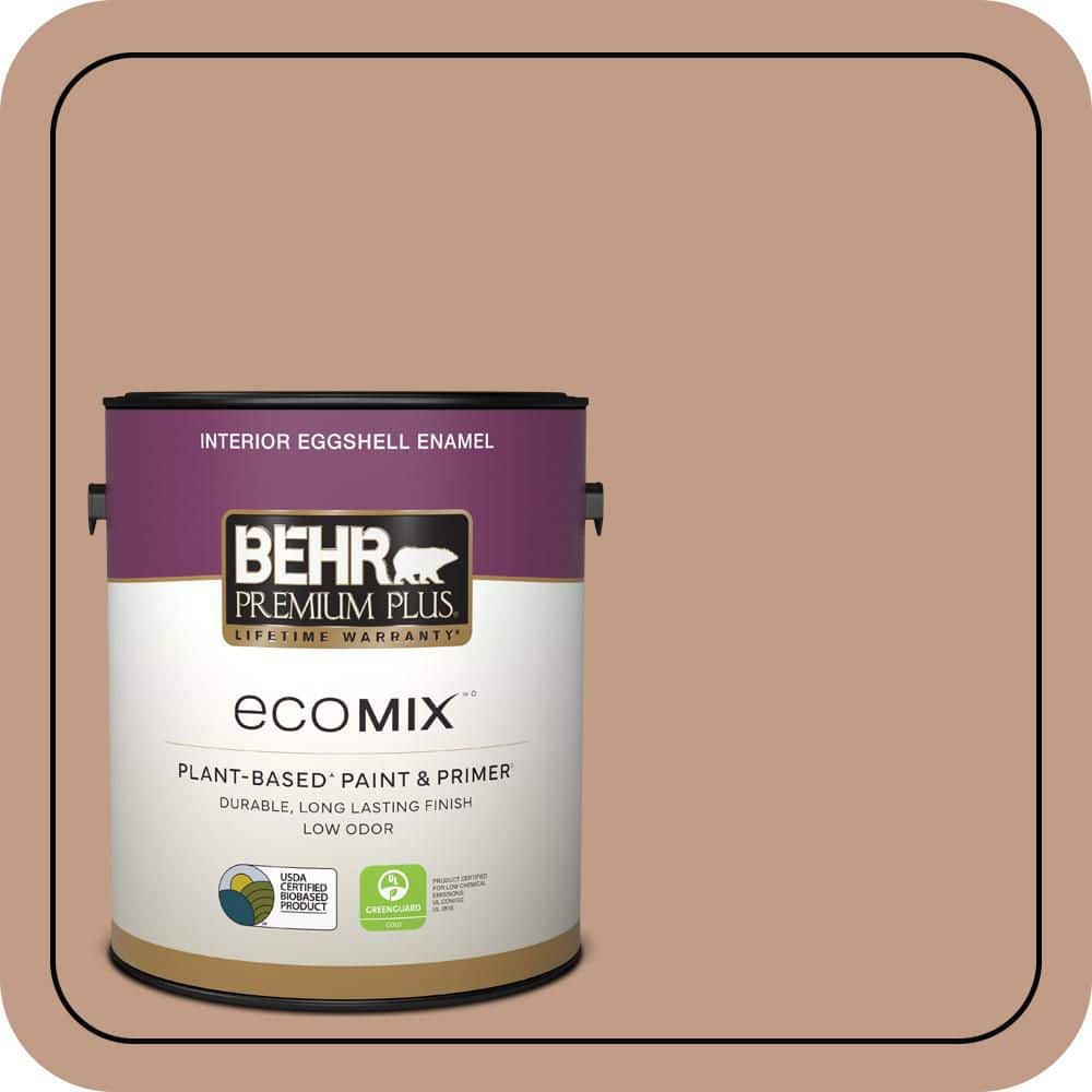 BEHR PREMIUM PLUS 1 gal. #S200-4 Chestnut Bisque Eggshell Enamel EcoMix ...