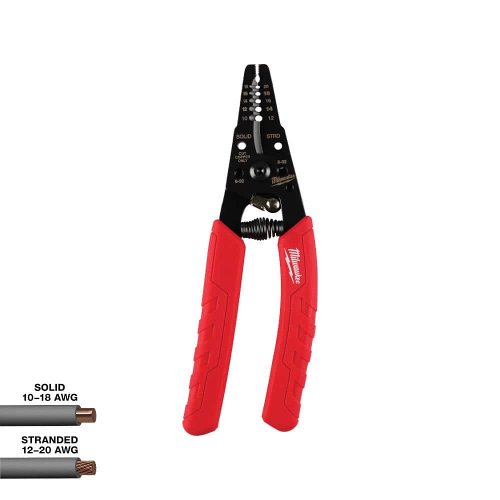 Milwaukee 10-20 AWG Wire Stripper/Cutter with Comfort Grip 48-22-3050 ...