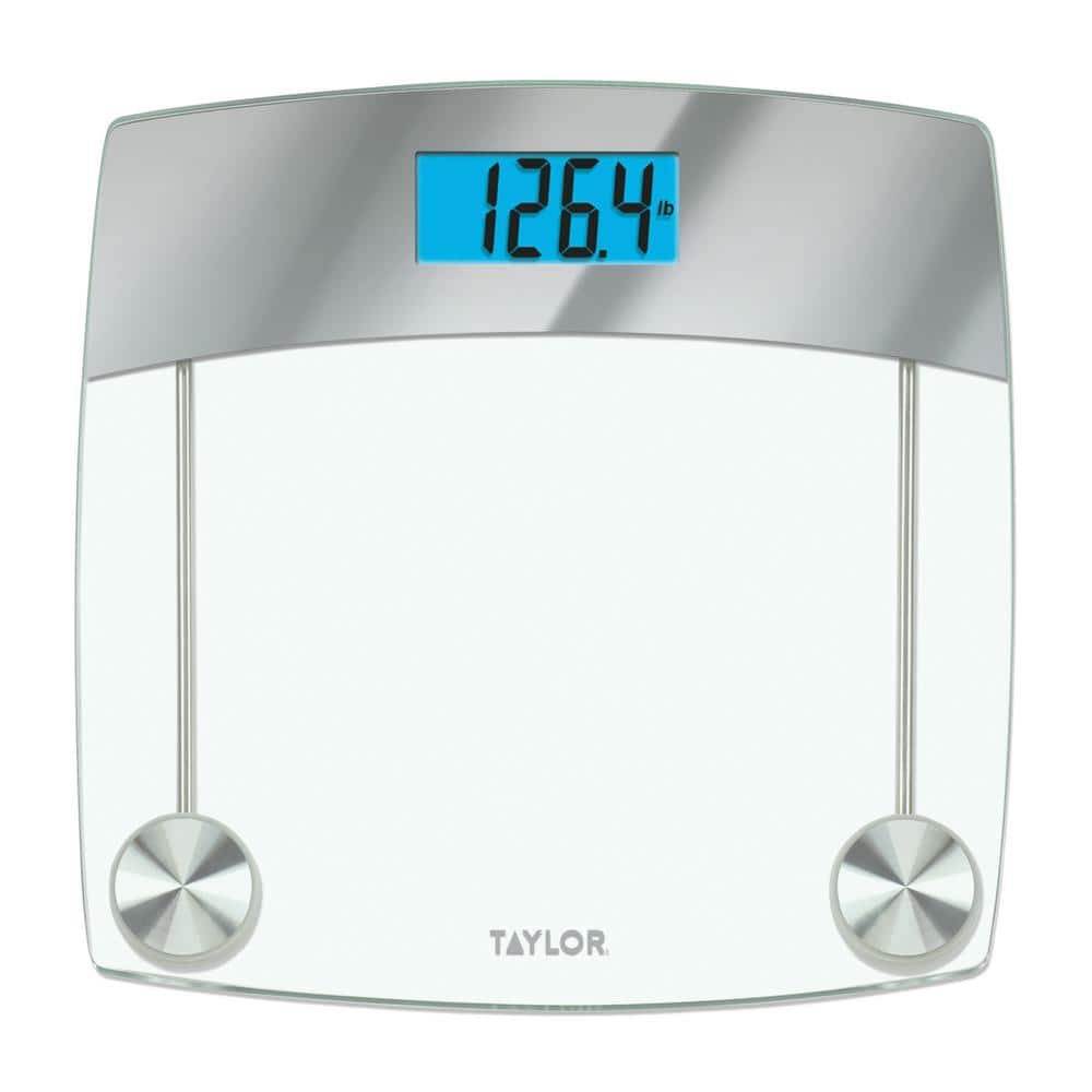 Taylor Precision Products Digital Glass Bathroom Scale in Clear ...